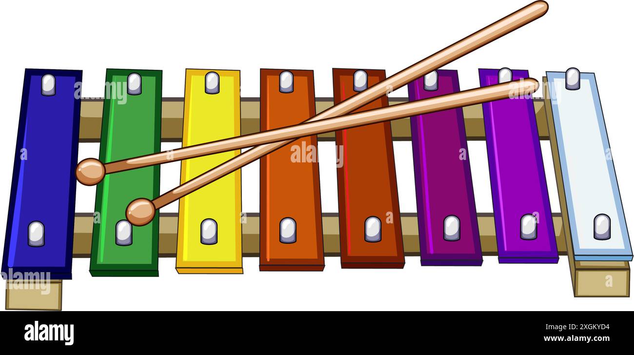 rhythm xylophone cartoon vector illustration Stock Vector Image & Art ...