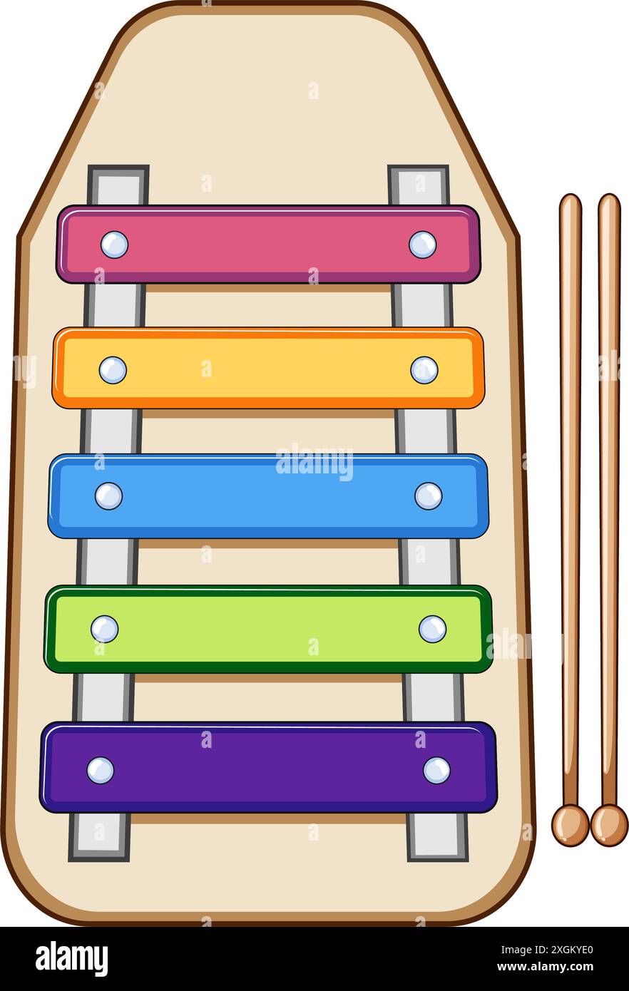 music xylophone cartoon vector illustration Stock Vector Image & Art ...