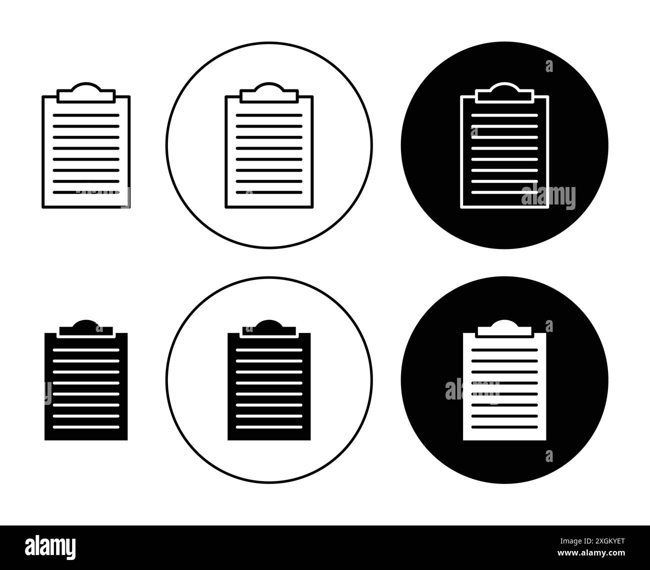 Summary icon logo sign vector outline in black and white color Stock ...