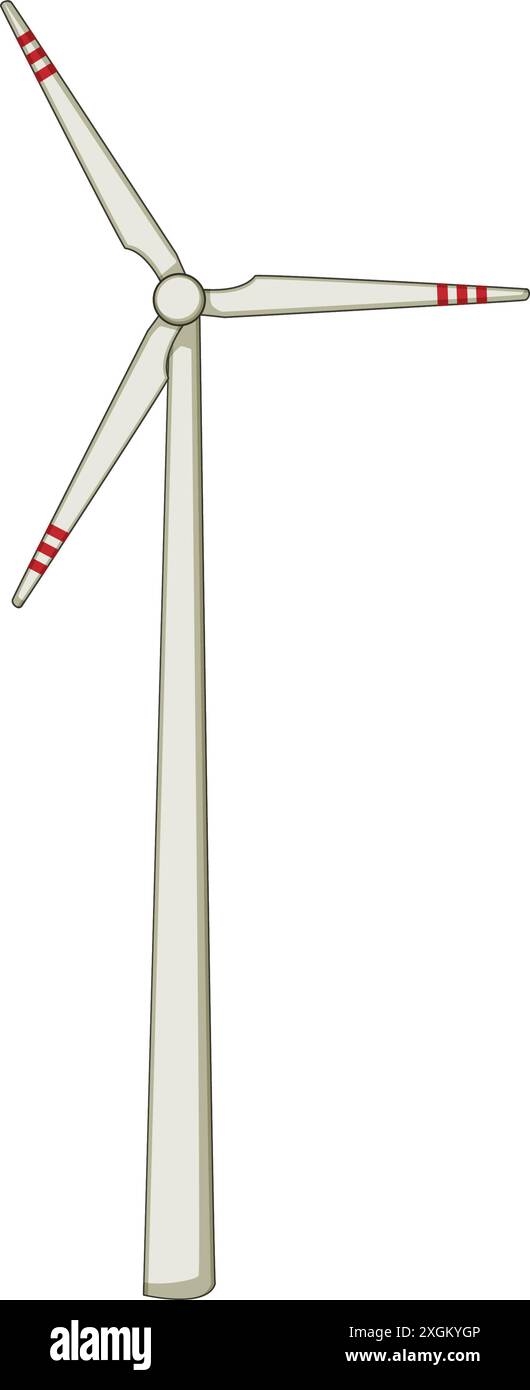sustainable wind turbine cartoon vector illustration Stock Vector Image ...