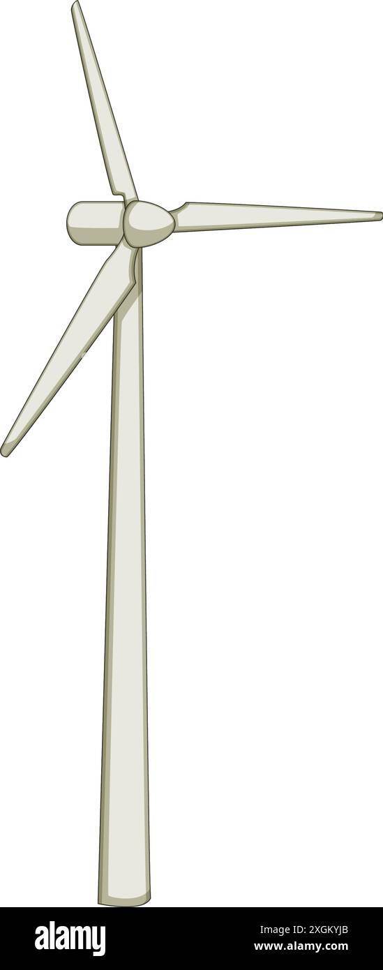 farm wind turbine cartoon vector illustration Stock Vector Image & Art ...