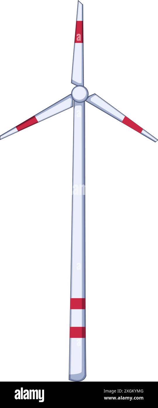 environment wind turbine cartoon vector illustration Stock Vector Image ...