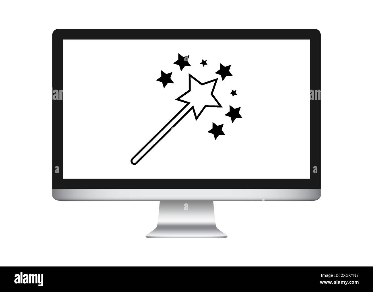 Modern style magic wand. Wand icon Stock Vector Image & Art - Alamy