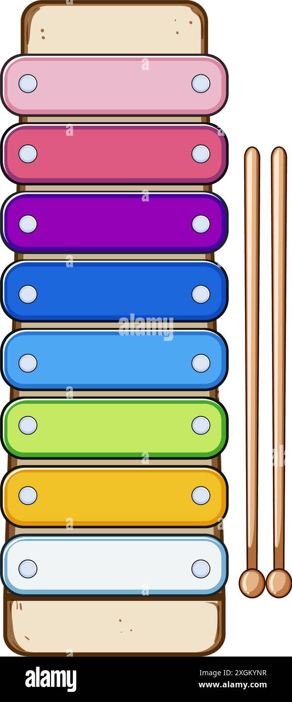 wood xylophone cartoon vector illustration Stock Vector Image & Art - Alamy