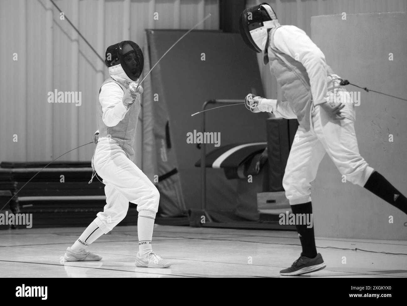 Fencing coach Black and White Stock Photos & Images - Alamy