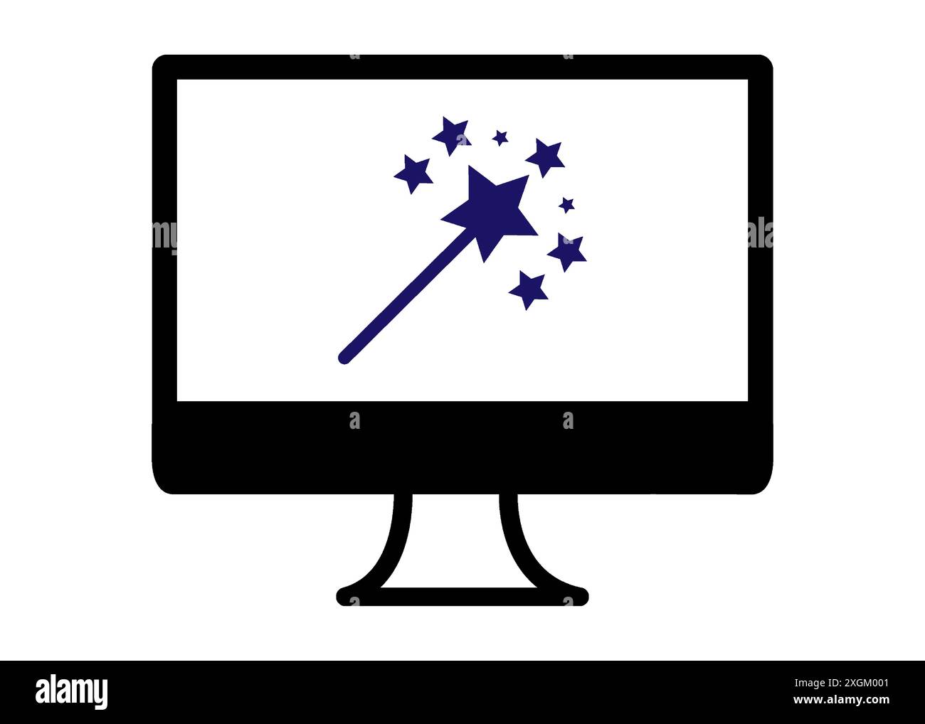 Magic wand doodle fairytale Cut Out Stock Images & Pictures - Alamy