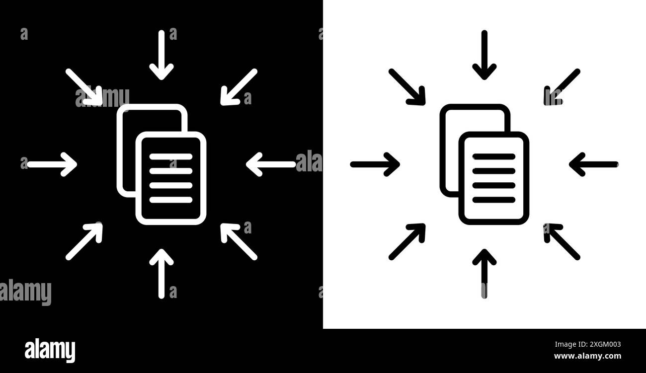 Content paper icon outline hi-res stock photography and images - Alamy