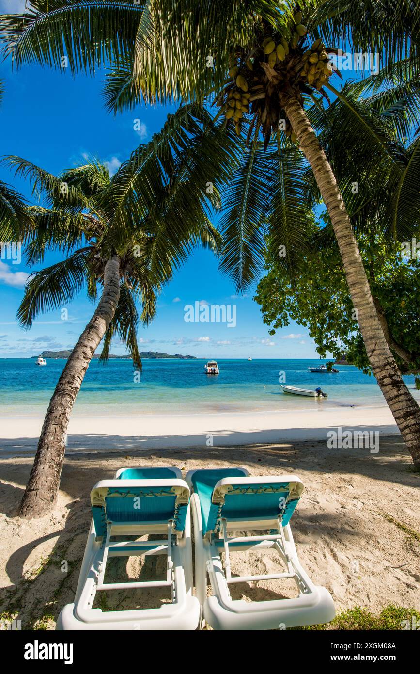 Anse Government beach at Hotel L'Archipel Resort, Praslin, Republic of ...