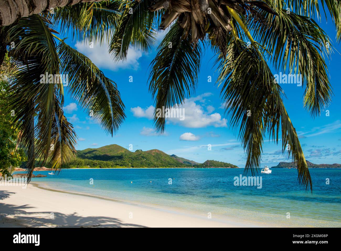 Anse Government beach at Hotel L'Archipel Resort, Praslin, Republic of ...