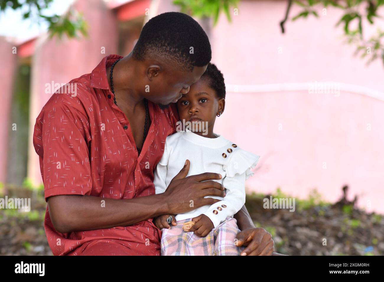 Portrait of a beautiful baby small girl with her father Stock Photo - Alamy