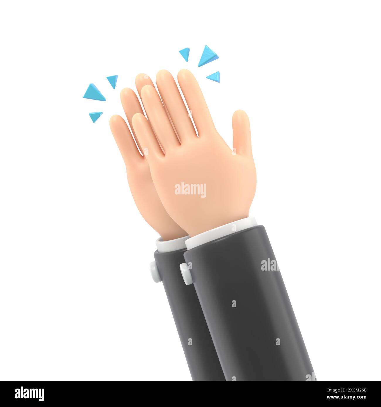 Cartoon Gesture Icon Mockup.Cartoon character hands clapping or ...