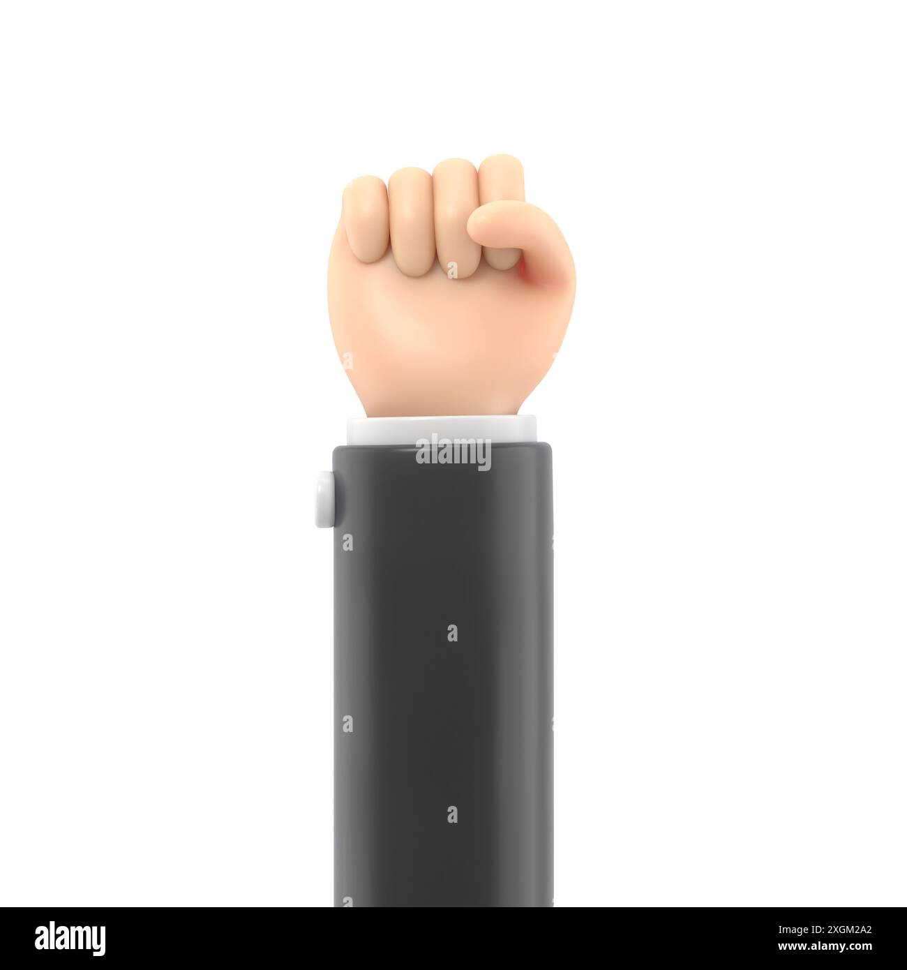 Cartoon Gesture Icon Mockup.Strength icon. Cartoon character hand fist ...