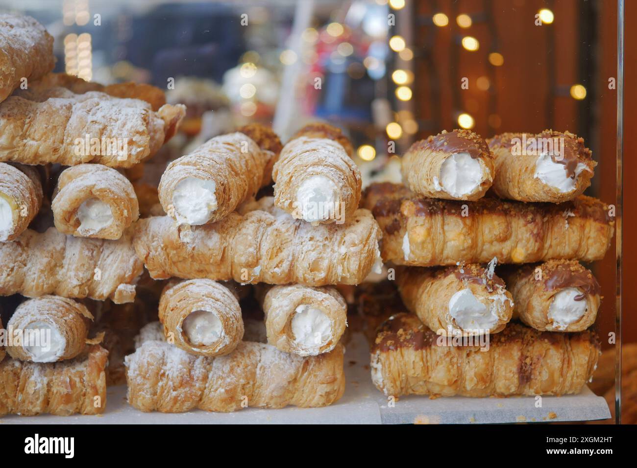 An assortment of scrumptious creamfilled pastries, beautifully ...