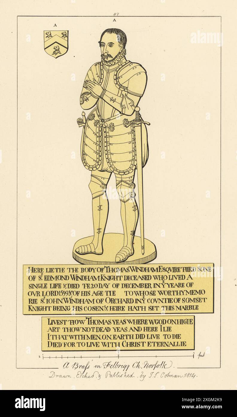 Thomas Windham Esquire, bachelor, died 1598. Son of Sir Edmond Windham ...