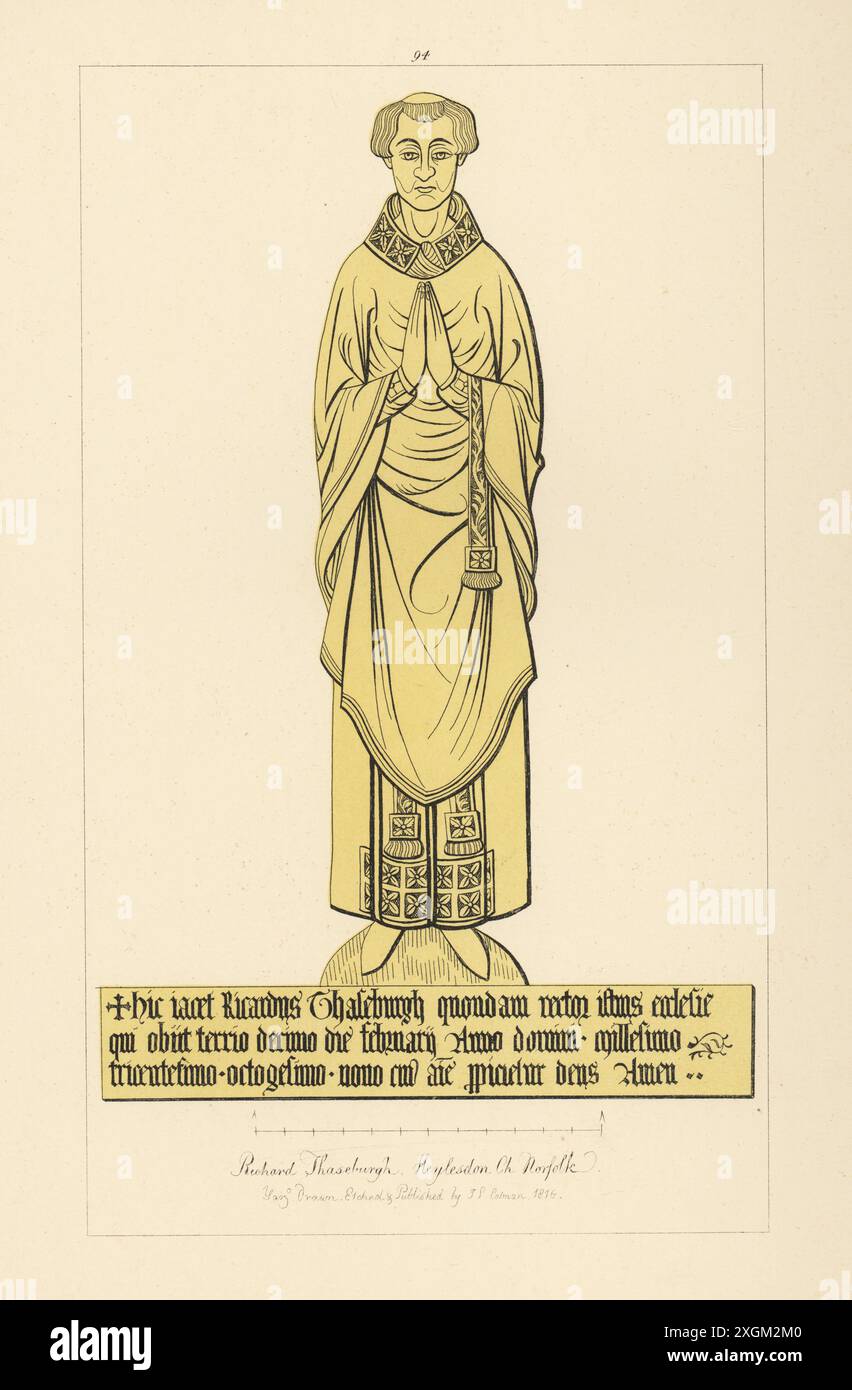 Richard Thaseburgh, rector of Heylesdon, died 1389. Catholic priest in ...