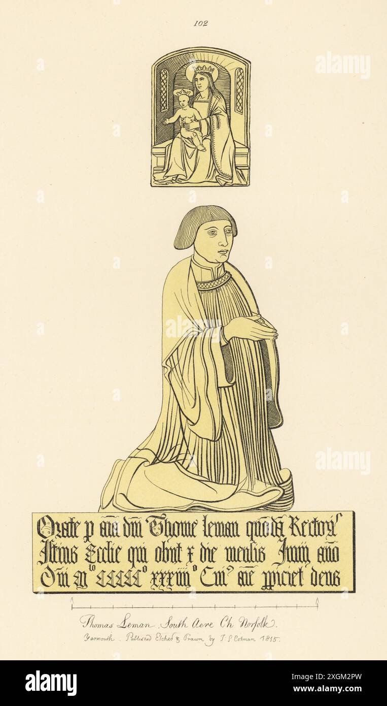 Thomas Leman, rector a Southacre for 32 years, died 1534. Priest in ...