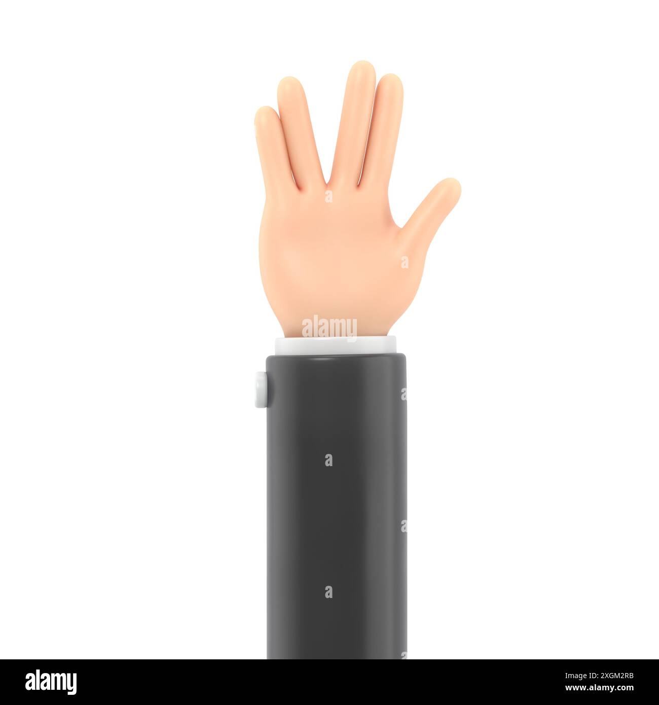 Cartoon Gesture Icon Mockup.Open outstretched showing five fingers ...