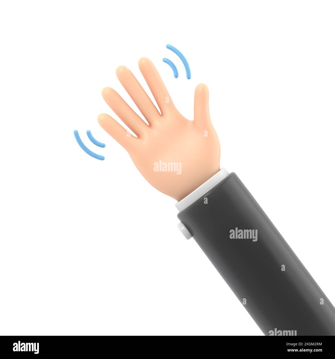 Cartoon Gesture Icon Mockup.Open outstretched showing five fingers ...