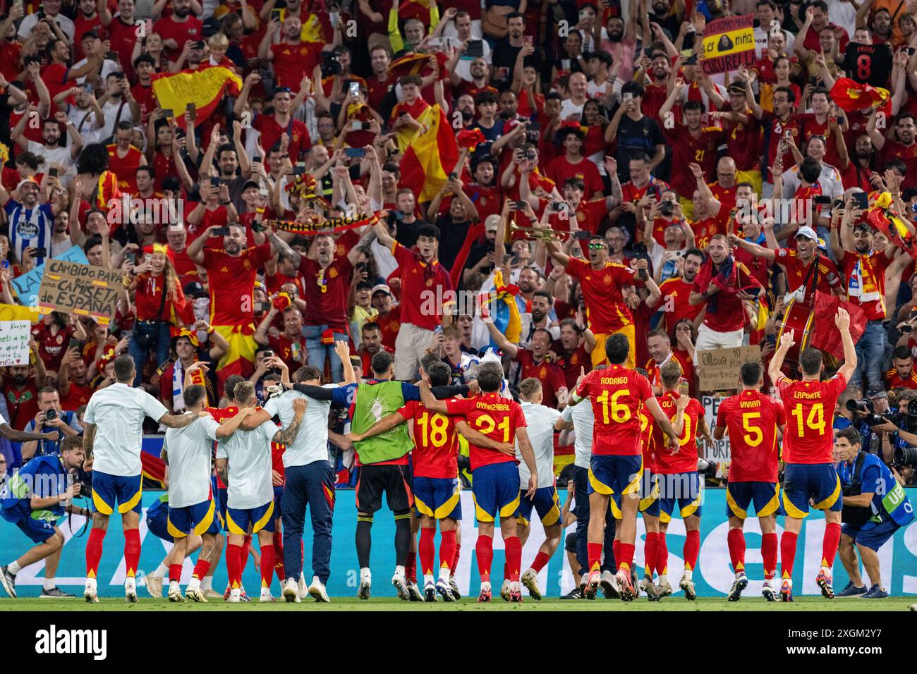 during the 2024 UEFA EURO Semi-final match between Spain and France at ...