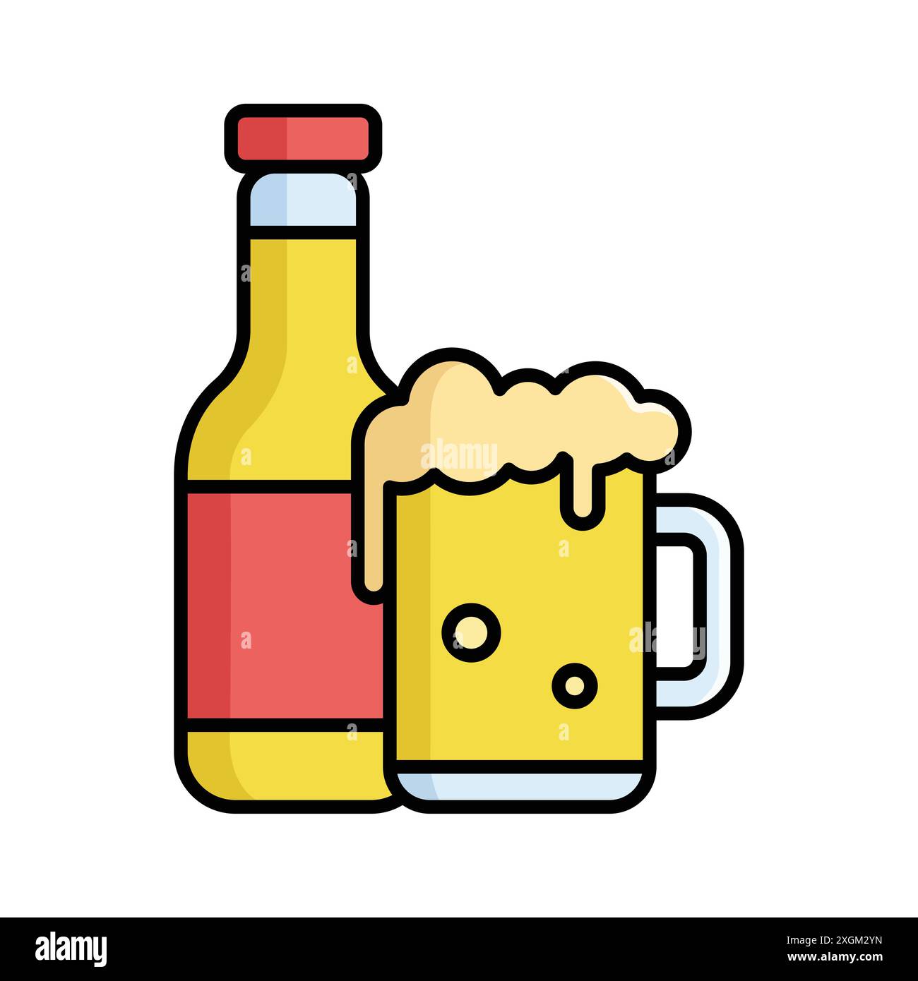beer icon vector design template in white background Stock Vector Image ...