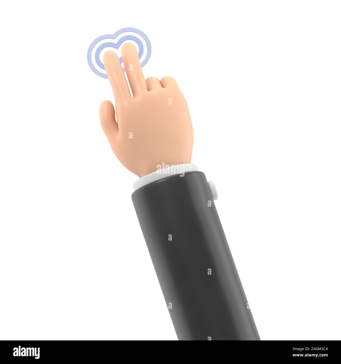 Cartoon Gesture Icon Mockup.Touchscreen gesture line icons.3D ...