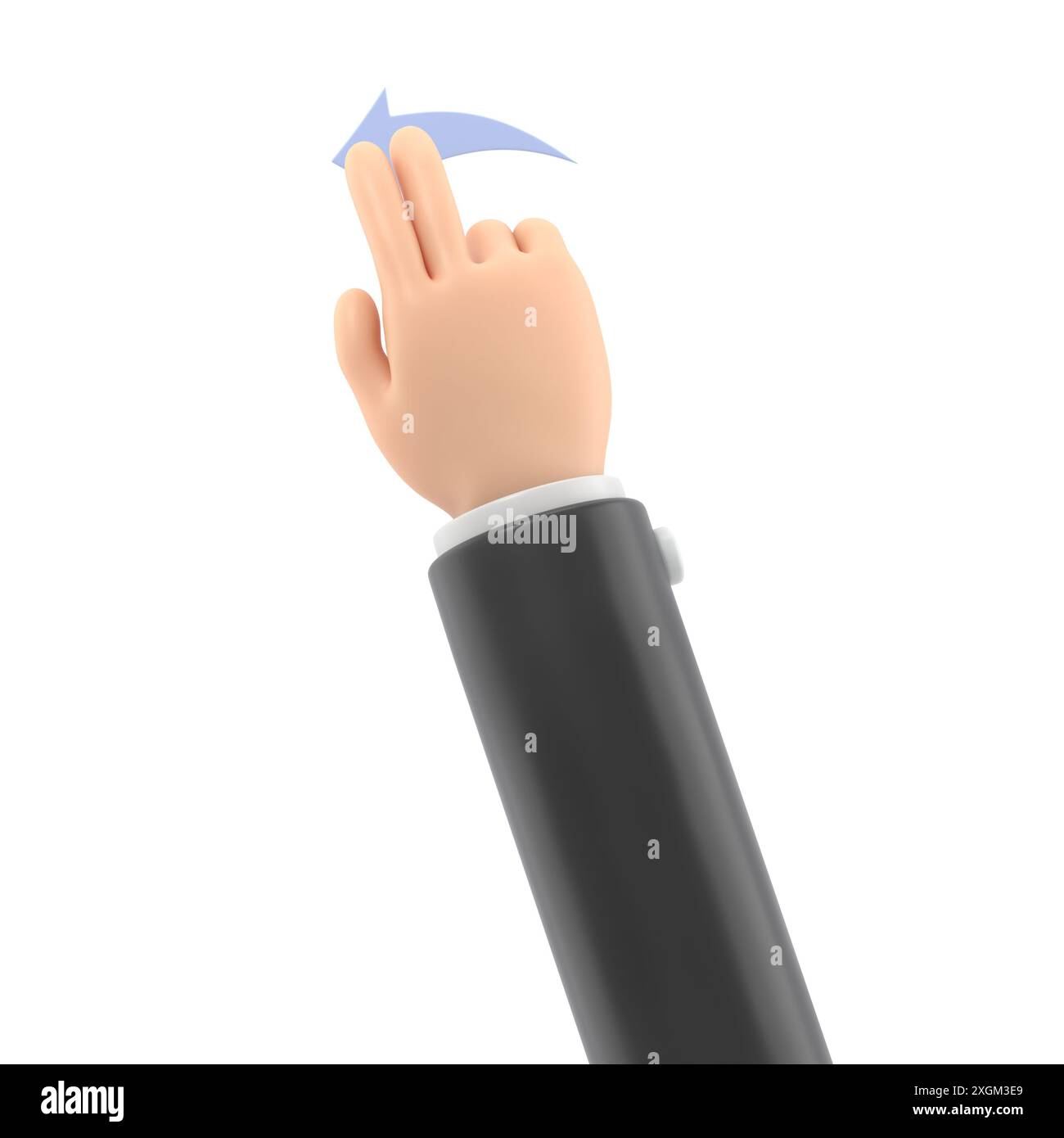 Cartoon Gesture Icon Mockup.Touchscreen gesture line icons.3D ...