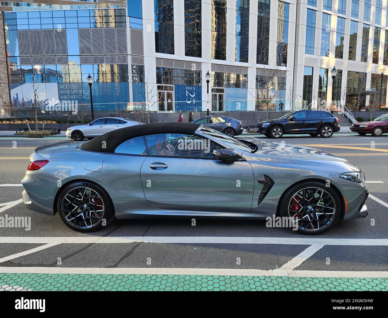 New York City, USA - March 11, 2024: BMW M8 convertible luxury car ...