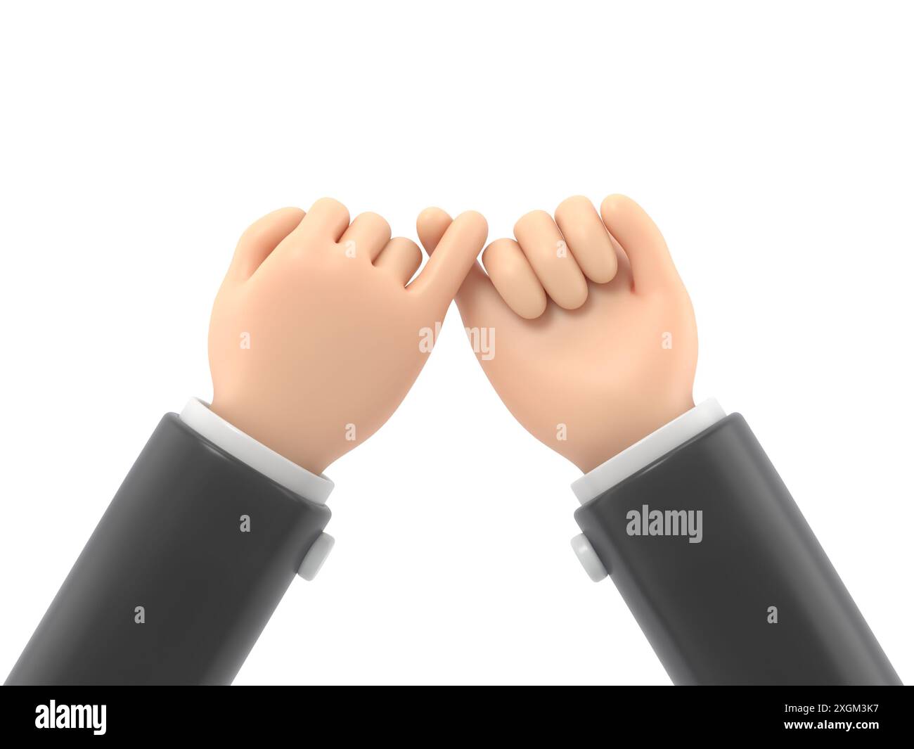 Cartoon Gesture Icon Mockup. promise friendship icon finger trustworthy ...