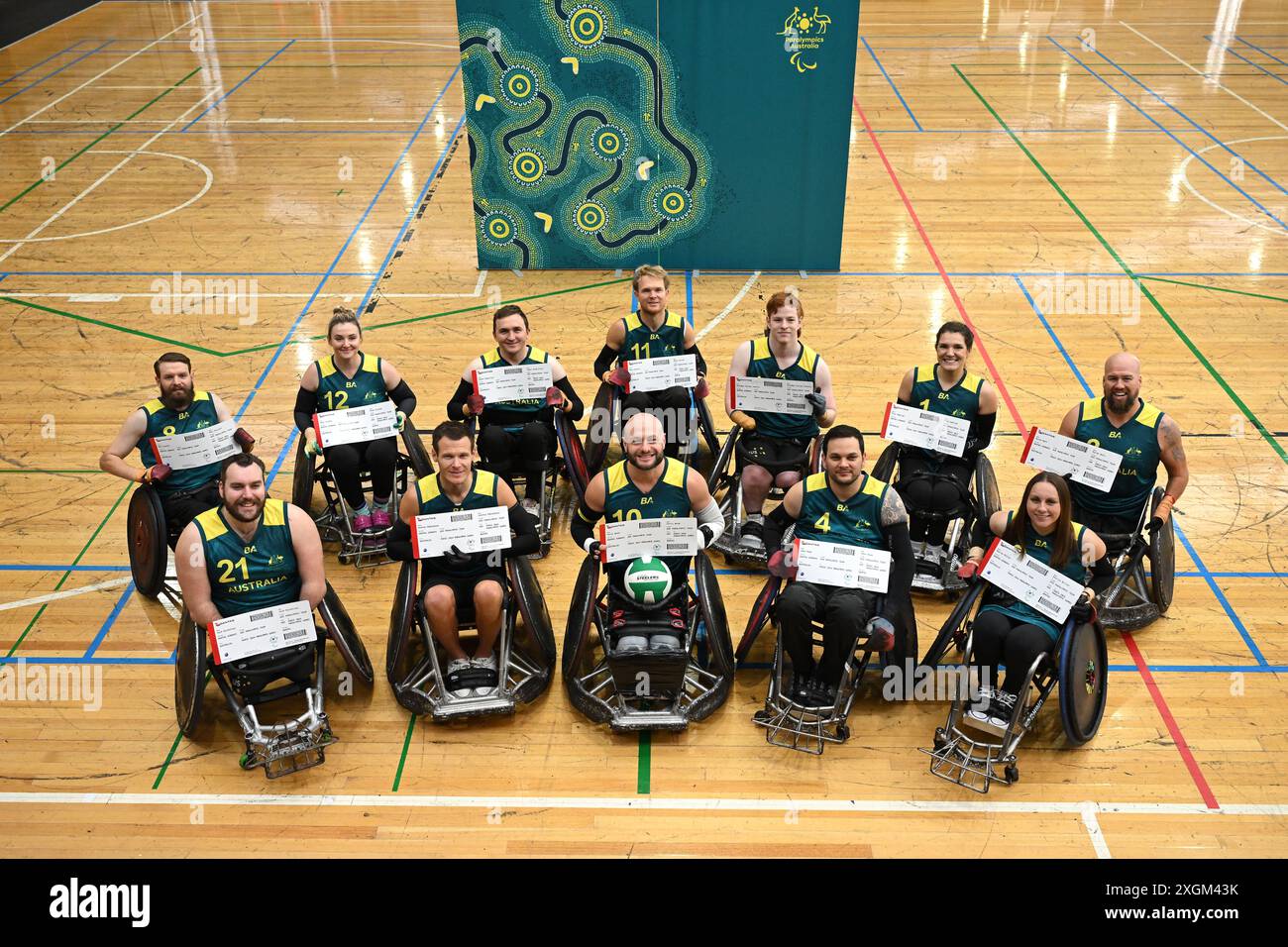 Melbourne, Australia. 10th July, 2024. Wheelchair rugby players (L-R ...