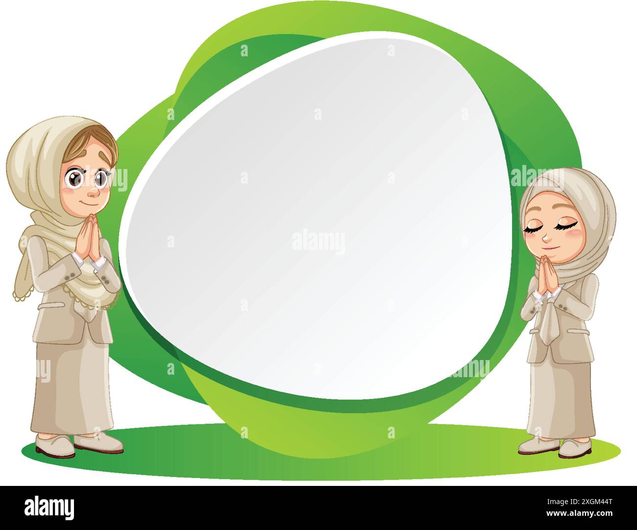 Two women greeting with respect and peace Stock Vector Image & Art - Alamy