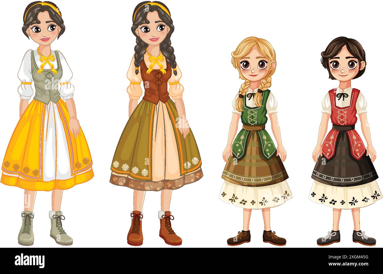 Folk costumes costume Stock Vector Images - Alamy