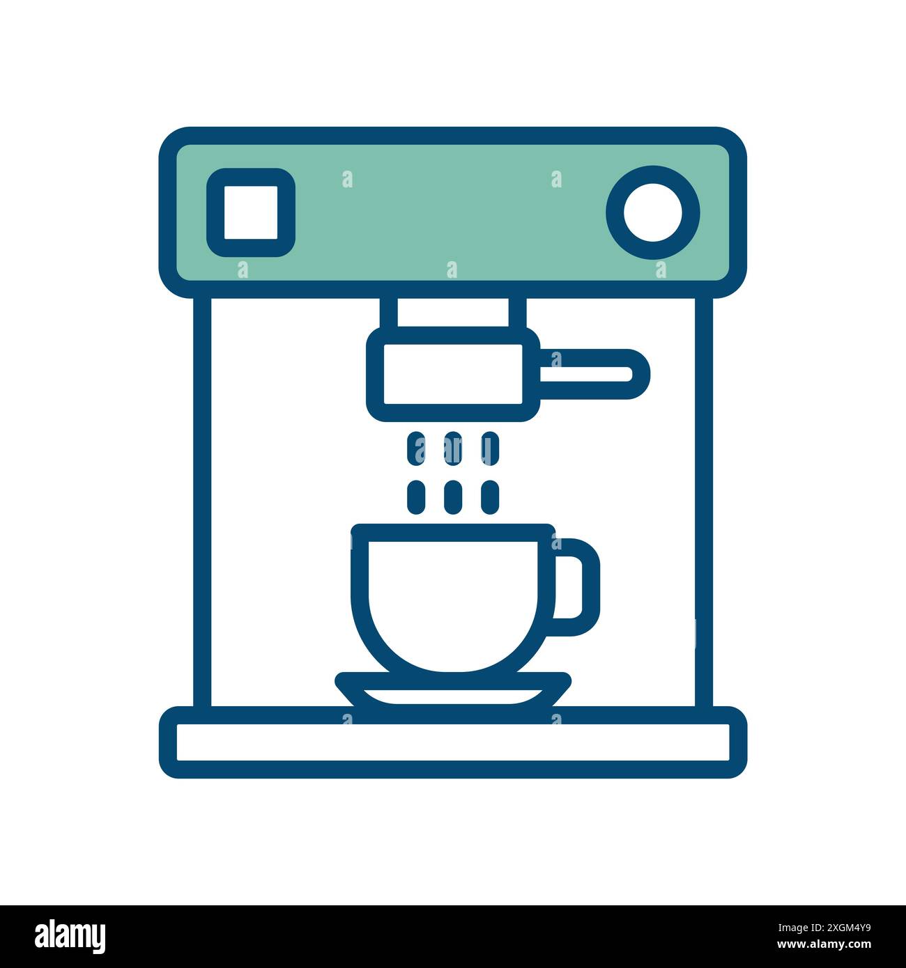 Coffee machine icon thin hi-res stock photography and images - Alamy