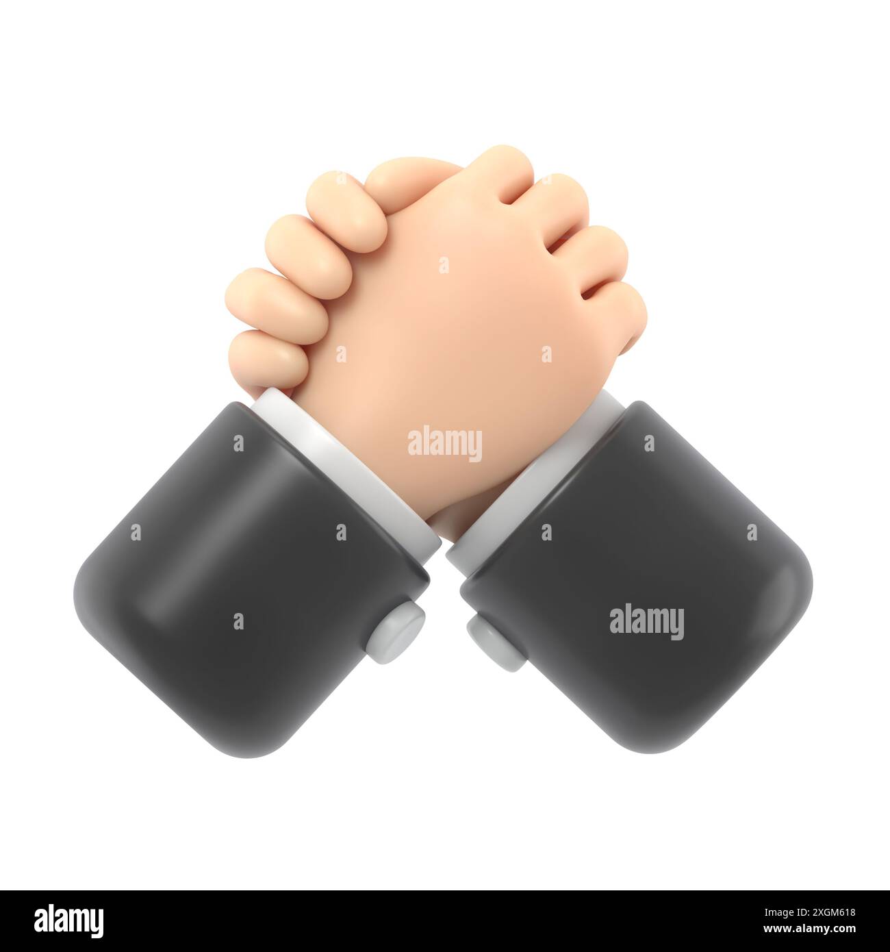 Cartoon Gesture Icon Mockup.Hand Gesture Shaking Hands, sportsmanship, Isolated Background, Icon ...