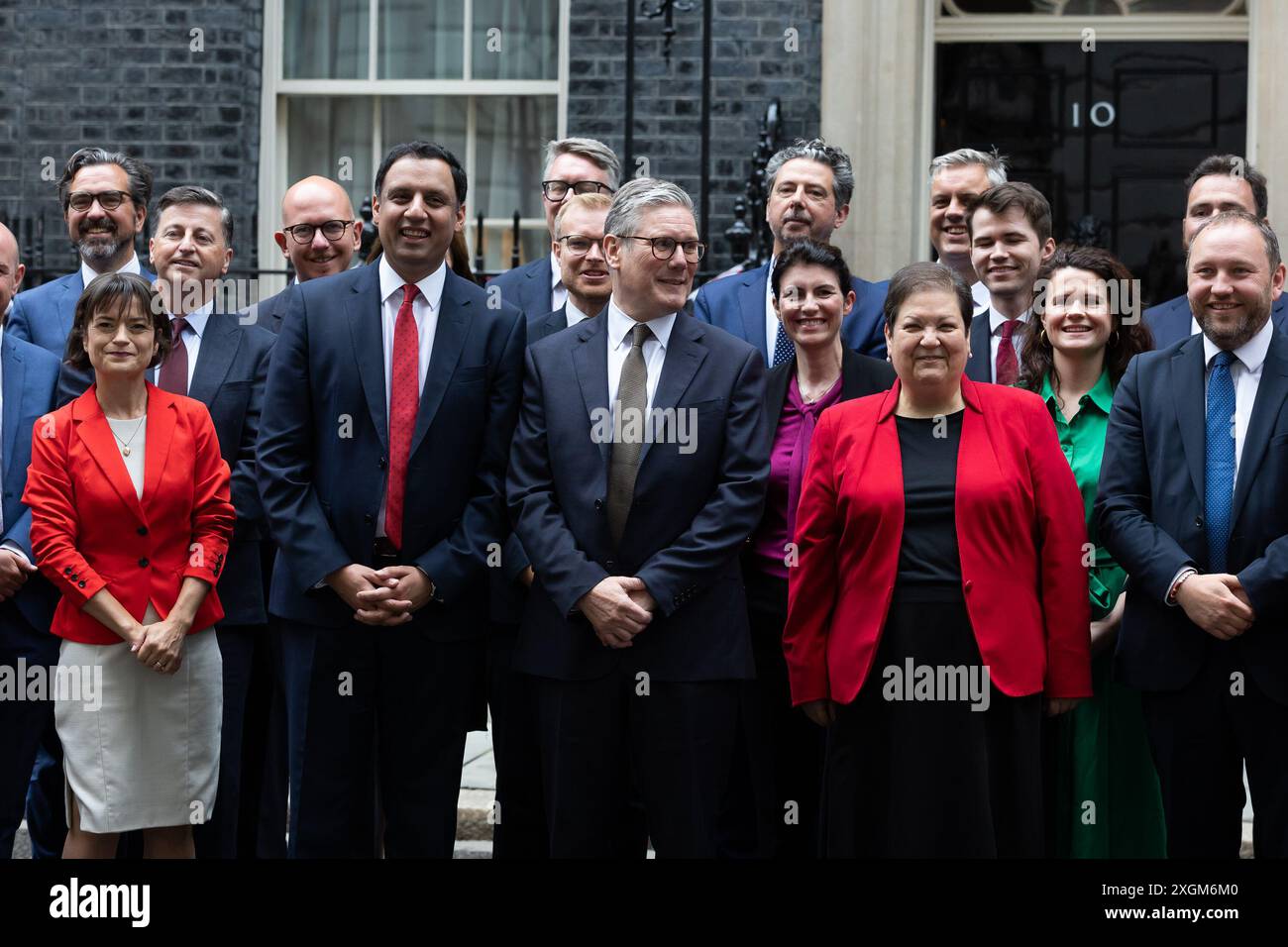 London, UK. 09th July, 2024. Prime Minister Keir Starmer (R poses with ...