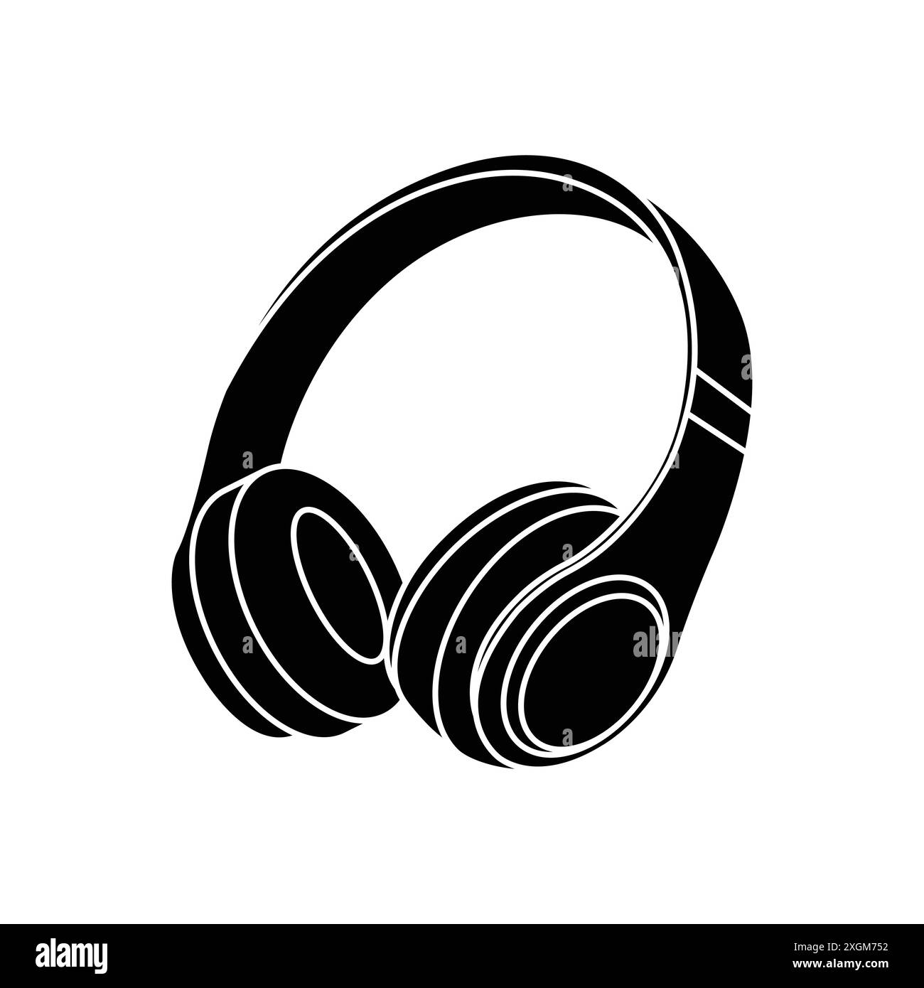headphone icon vector design template in white background Stock Vector ...