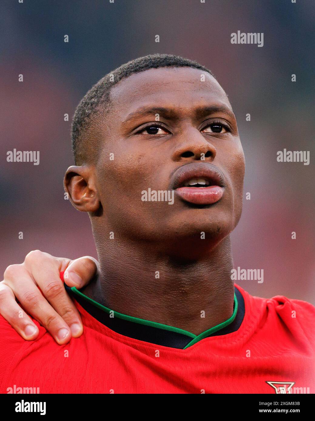 Hamburg, Germany. 05th July, 2024. Nuno Mendes (Portugal) seen during ...