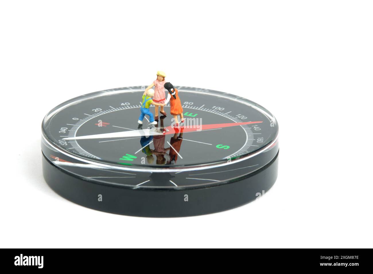 Miniature people toy figure photography. Children explore and adventure ...