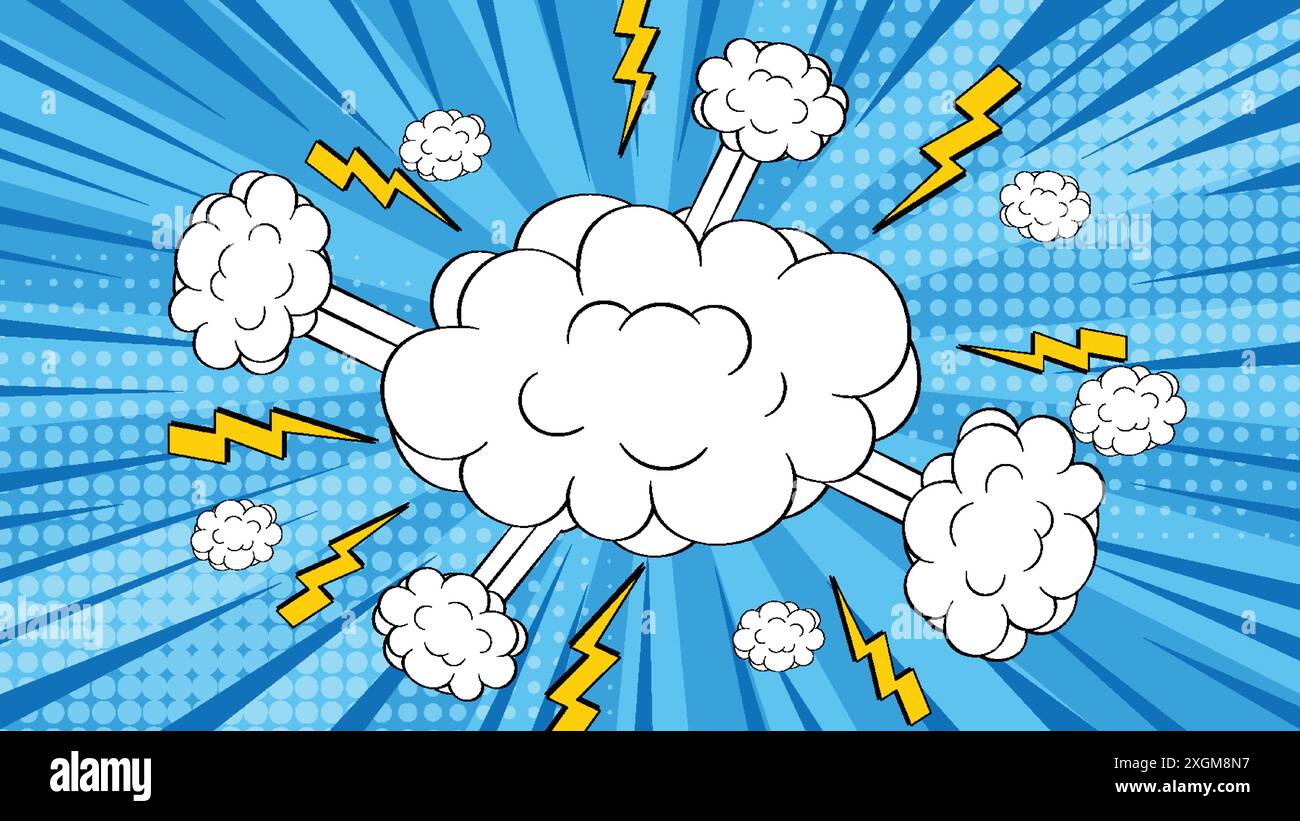 Excitement background animation explosion lightning Stock Vector Images ...