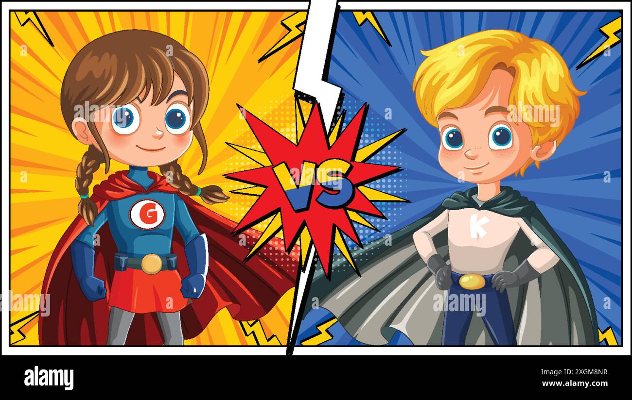 Superheroes fun art Stock Vector Images - Alamy