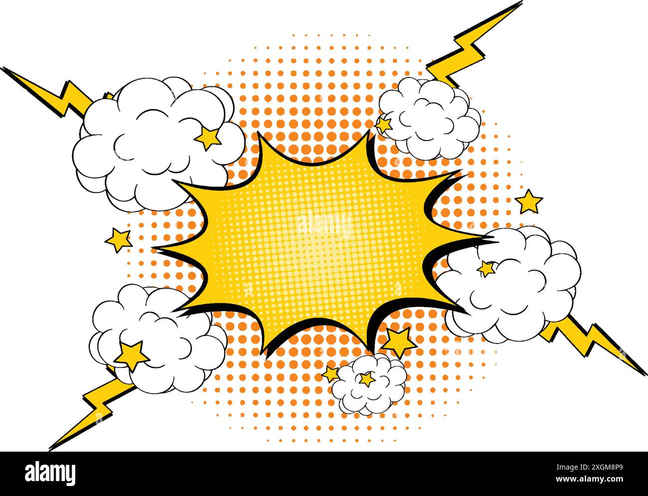 Lightning explosion pop art Cut Out Stock Images & Pictures - Alamy