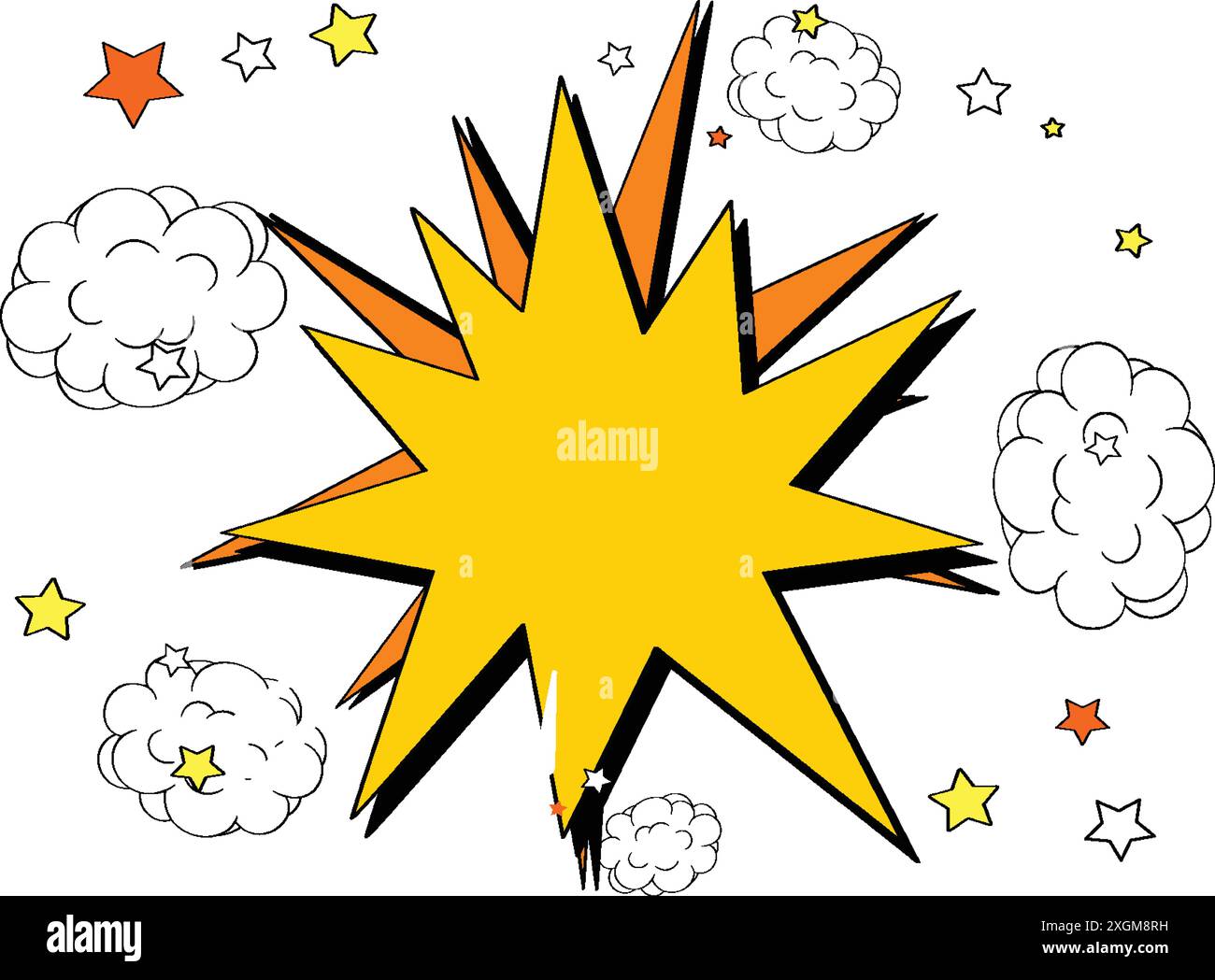 Cartoon explosion visual effect Cut Out Stock Images & Pictures - Alamy