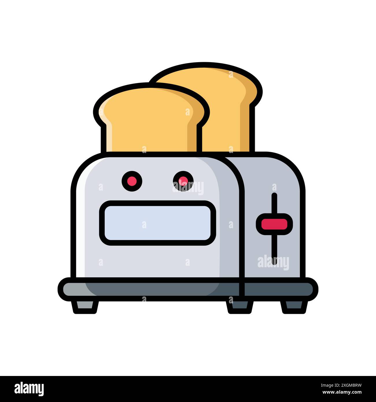 Kitchen fridge toaster coffee maker Stock Vector Images - Alamy