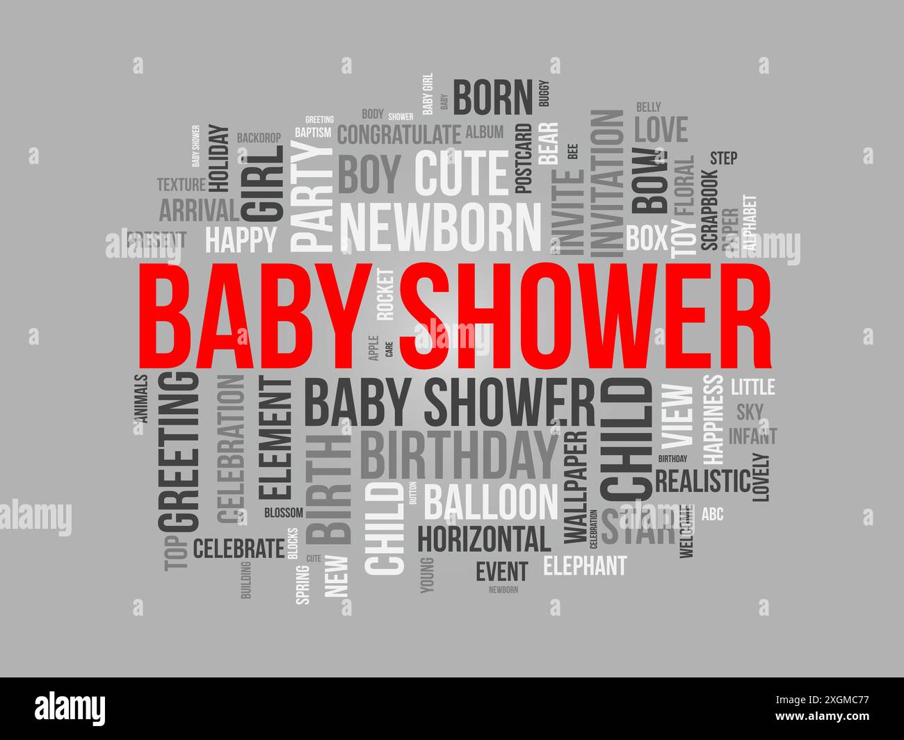 Baby Shower wordcloud template. Newborn baby greeting concept vector ...