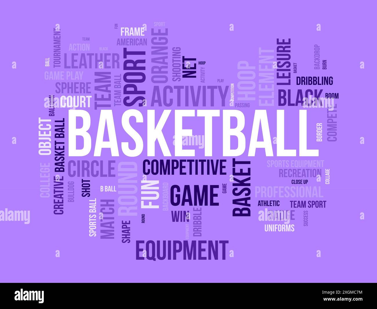 Basketball wordcloud template. Sport concept vector background Stock ...