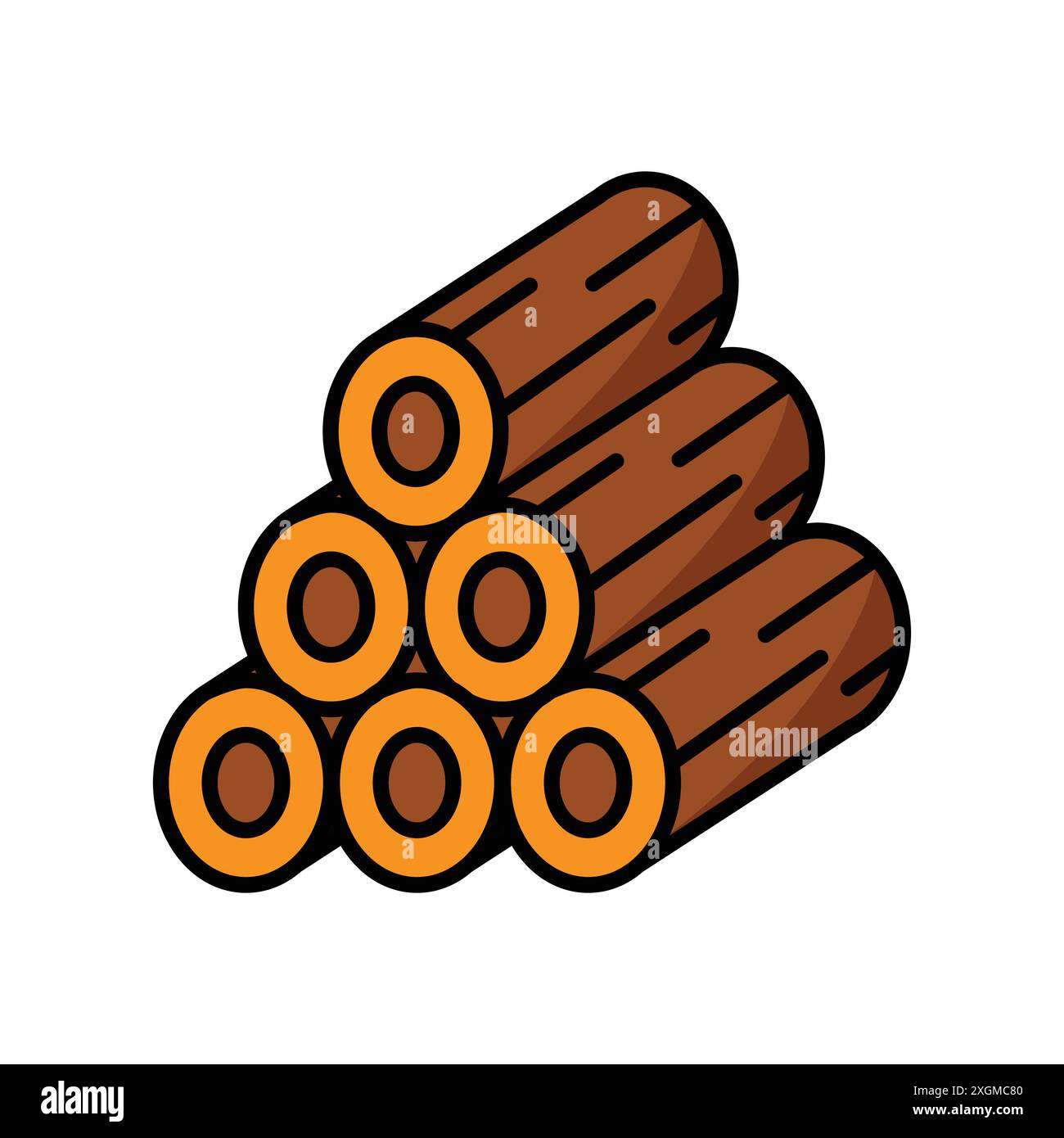 wood log icon vector design template in white background Stock Vector ...