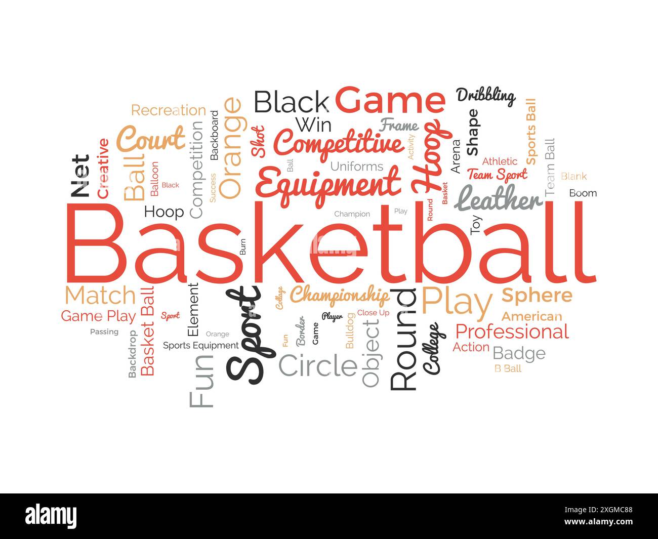 Basketball wordcloud template. Sport concept vector background Stock ...