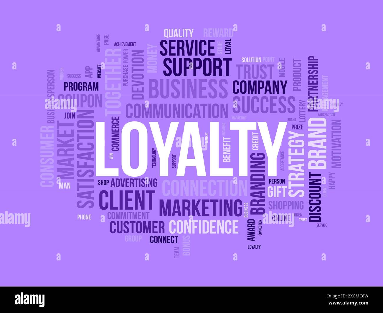 Loyalty wordcloud template. Progress management concept vector ...