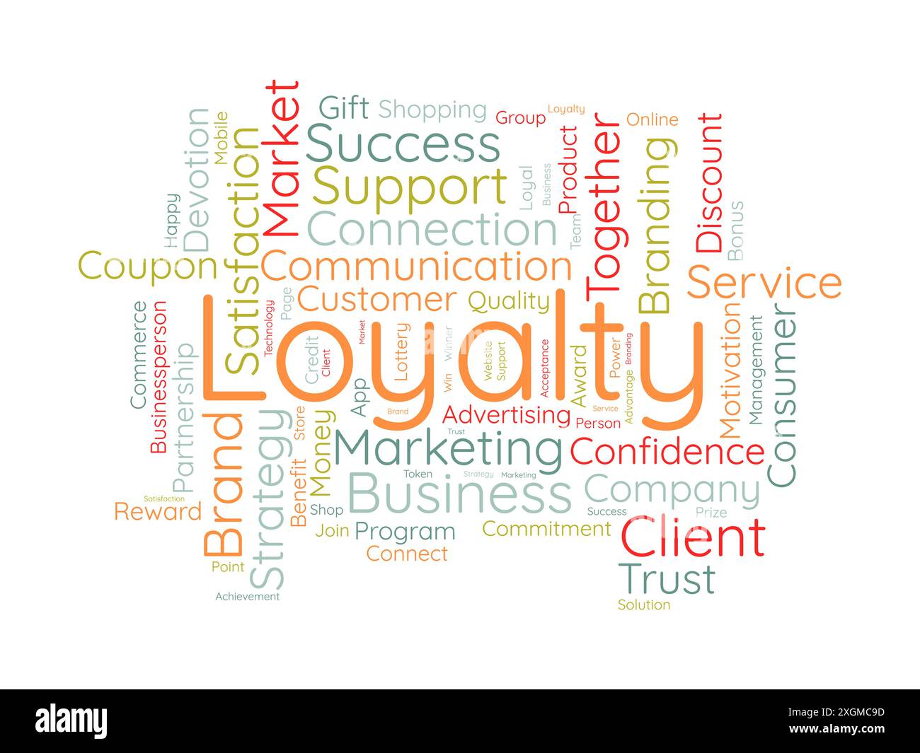 Loyalty wordcloud template. Progress management concept vector ...