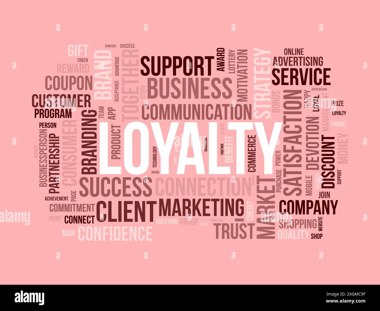 Loyalty wordcloud template. Progress management concept vector ...