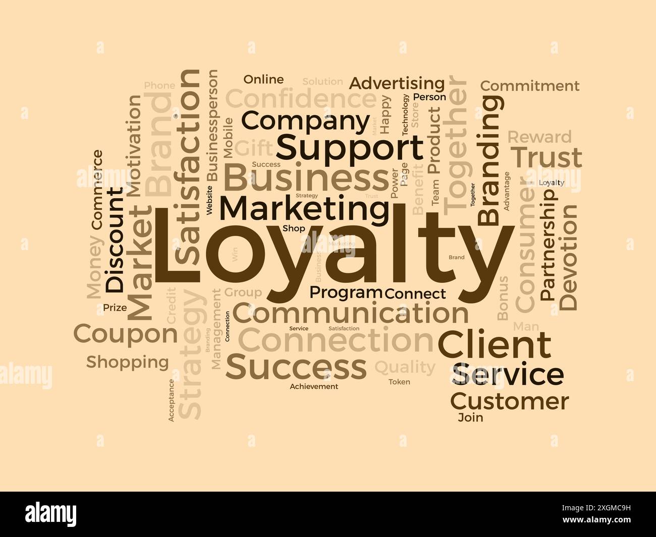 Loyalty wordcloud template. Progress management concept vector ...